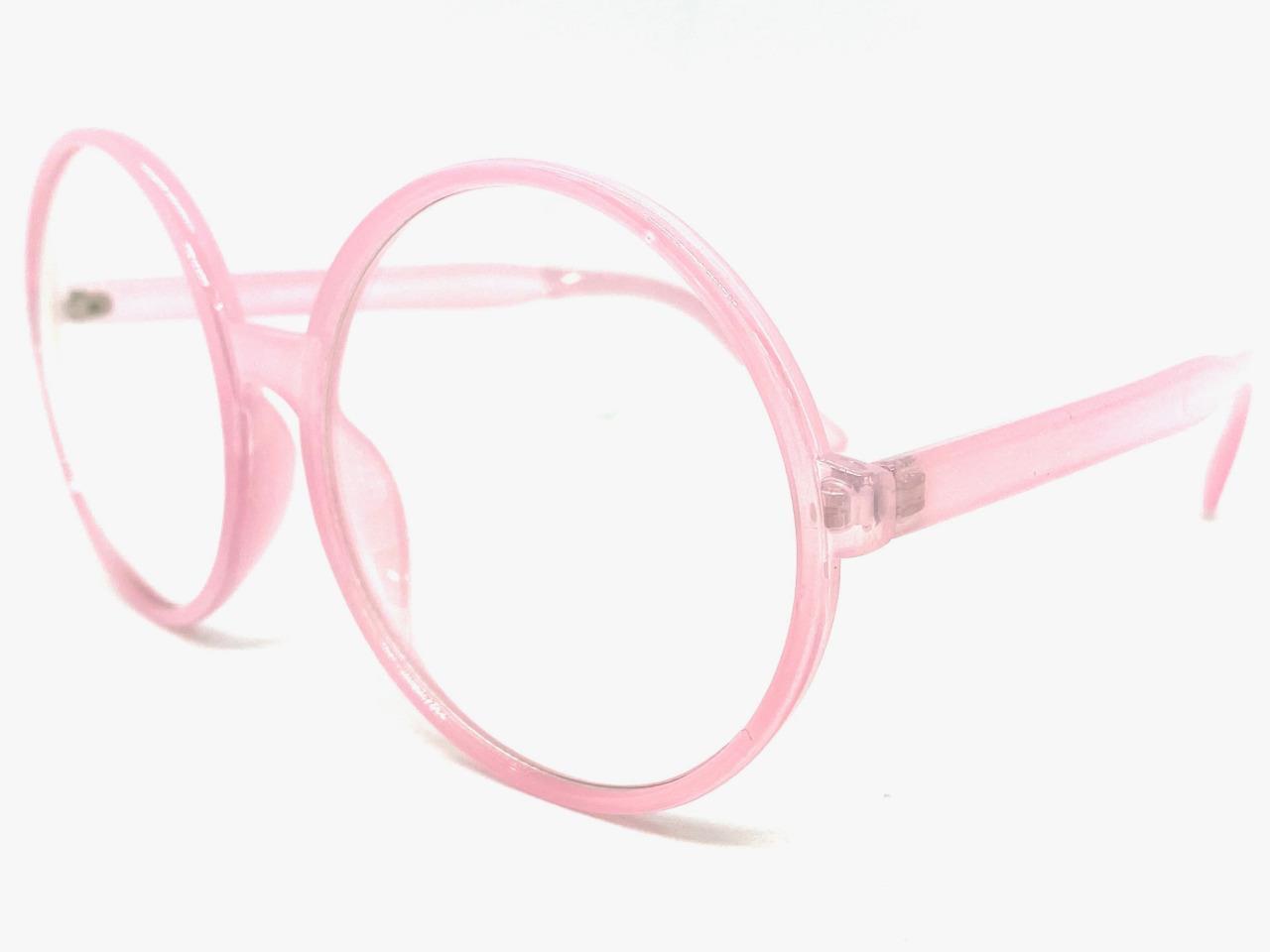 OVERSIZED EXAGGERATED RETRO Clear Lens EYE GLASSES X-Large Big Round ...