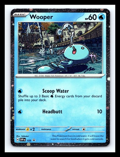 💥 Wooper SVP155 Black Star Promo Cosmos Holo Pokemon Surging Sparks ...