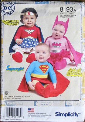Simplicity 8193 A - Craft, Sewing Pattern - Babies’ Costumes - Sizes ...