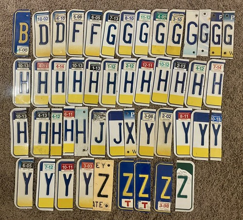 License Plate Letters PA Nj Expired Keystone. SEE LIST IN PIC $1.17 Per ...