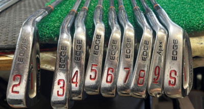 BEN HOGAN EDGE GS FORGED IRON SET 2-SW- GOOD SHAPE FT WORTH-NEW GRIPS ...