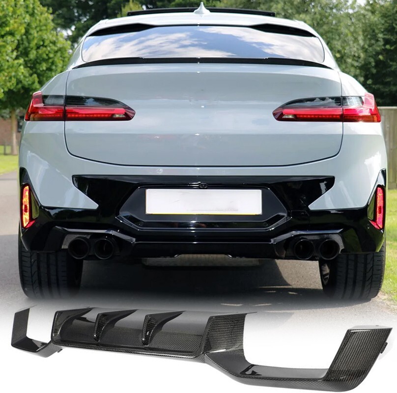 For BMW X4M Competition G02 F98 LCI REAL CARBON Rear Bumper Diffuser ...