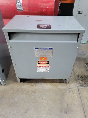 SQUARE D 45T3H Transformer Dry Type INSULATED 45kVA 3PH 480V DELTA 208 ...