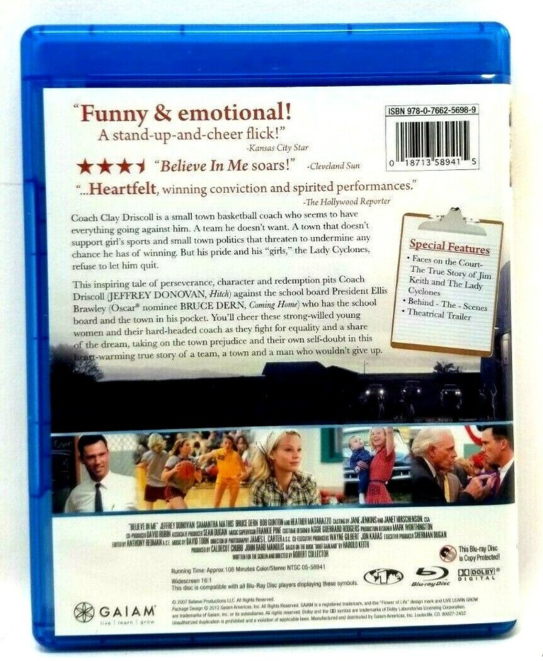 Believe In Me (Blu-ray Disc, 2012) (L55) 18713589415| eBay