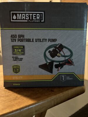 Master Plumber 539835 12V 450-GPH Pud-L-Scoop Mini Portable Utility Pump - | eBay