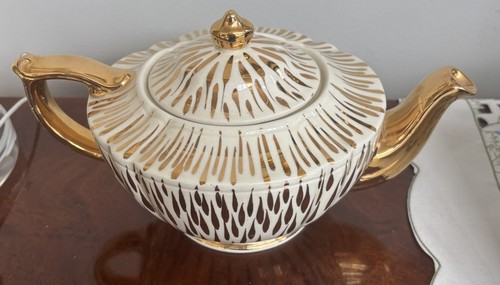 SADLER GOLD GILT TEA POT VINTAGE NICE ENGLAND | eBay