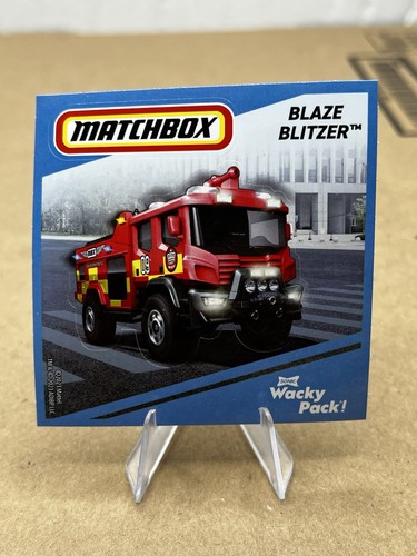 Matchbox Sonic Wacky Pack Sticker Single - Blaze Blitzer Fire truck 🚒 ...