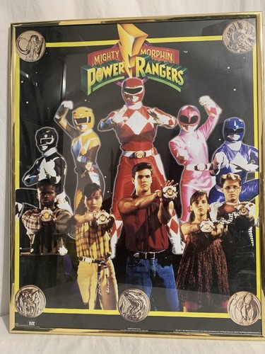 Vintage 1994 Mighty Morphin Power Rangers Framed Poster 16X20 Saban | eBay