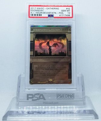 MAGIC MTG "AMONKHET INVOCATIONS" DOOMSDAY #42 HOLO FOIL PSA 10 GEM MINT ...