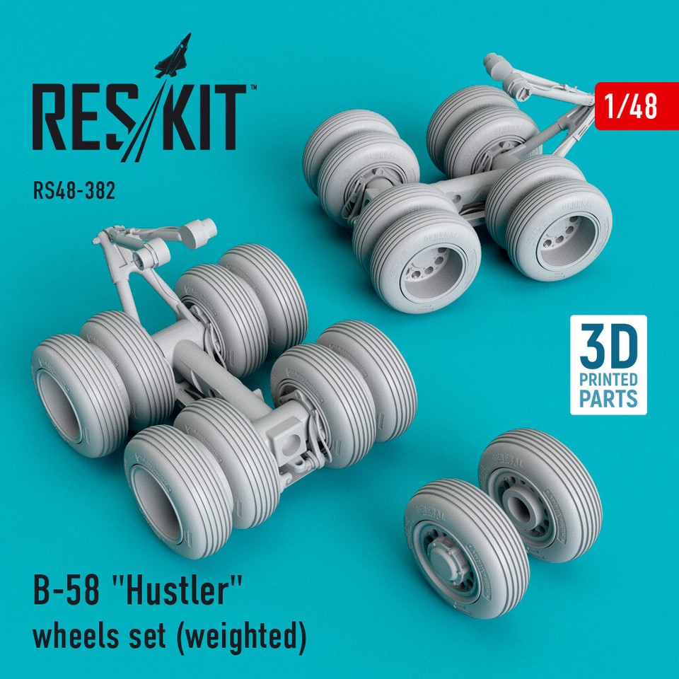 Reskit RS48-0382 - 1/48 B-58 "Hustler" wheels set (weighted) scale ...