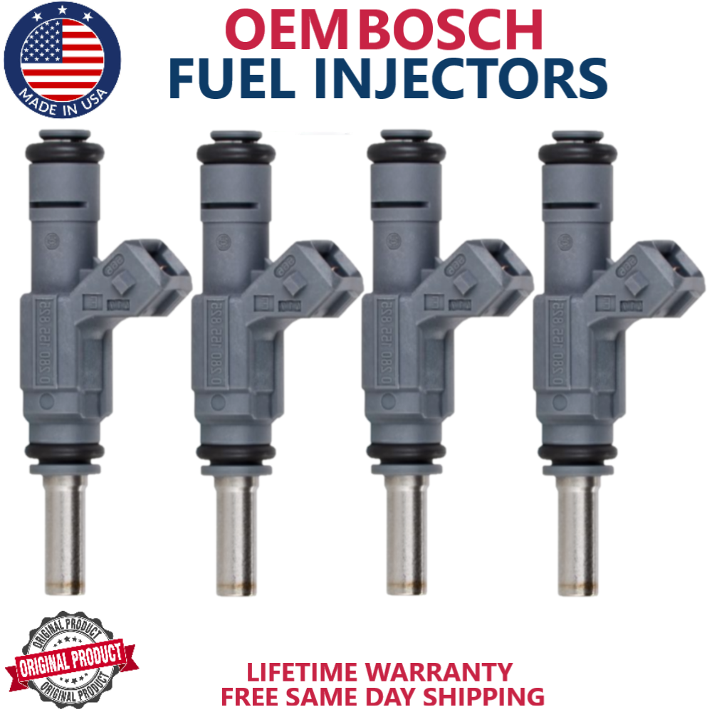 x4 OEM BOSCH Fuel Injectors For 2000 Audi A4 Quattro 1.8L I4#0280155825 ...