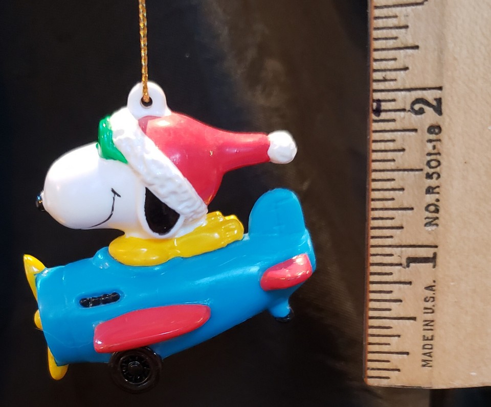 Peanuts Snoopy PVC Whitman's Christmas Ornament Airplane | eBay