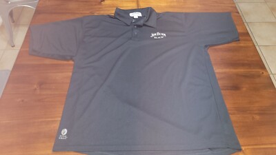 Men's Jim Beam Short Sleeve Black Polo Shirt - Size Medium | eBay