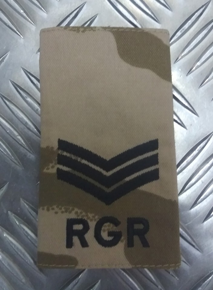 British Army Royal Gurkha Rifles Regiment DDP Desert Rank Slide Vari | eBay