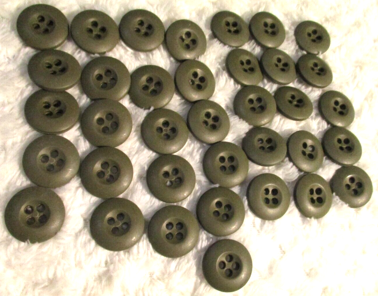 Lot of 36 US Army Military OD GREEN Fatigue BDU Uniform Buttons 3/4inch ...