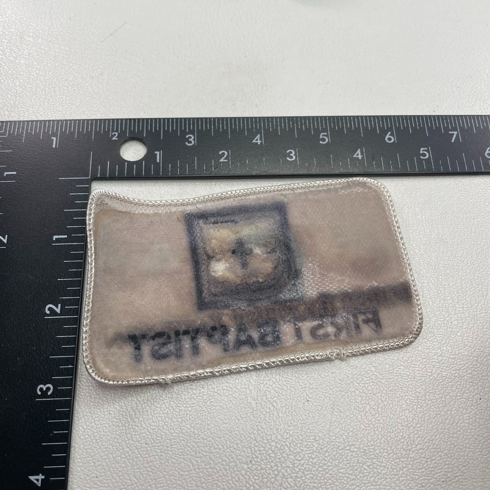 Vintage FIRST BAPTIST Church Advertising Patch 39MU | eBay