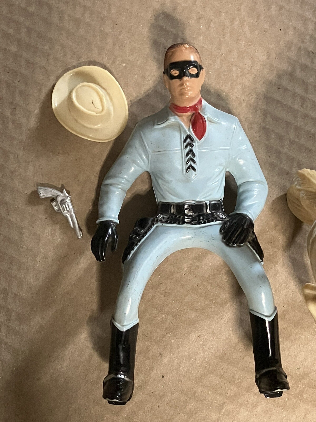VINTAGE HARTLAND THE LONE RANGER HAT GUN REARING HORSE SILVER 800 ...