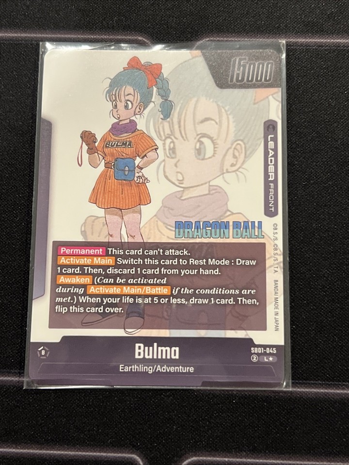 Bulma SB01-045 Gold Leader Dragon Ball Manga Booster Card Fusion World ...