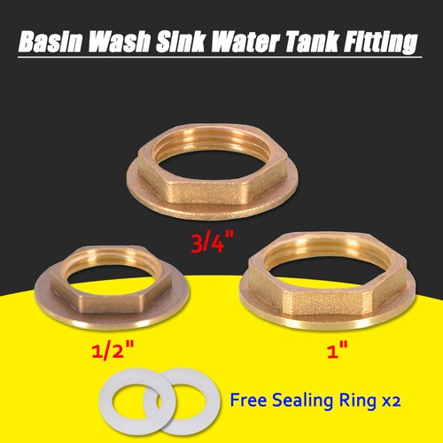 Brass Back Nuts Hexagon Nut for Basin Wash Sink Water Tank Fitting 1/2 ...