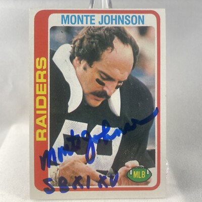 Monte Johnson -Nebraska Cornhuskers- Oakland Raiders Autographed Card ...