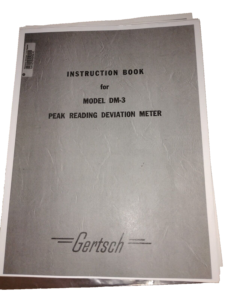 GERTSCH FEQUENCY DEVIATION METER DM-3 GOOD CONDITION WITH MANUAL. NICE ...