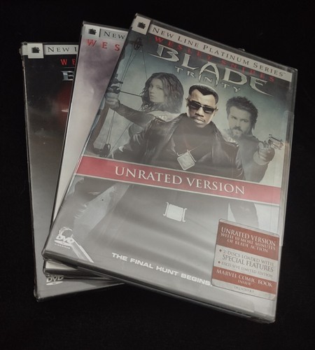 NEW SEALED MARVEL DVD lot - BLADE - BLADE II - BLADE TRINITY - Wesley ...