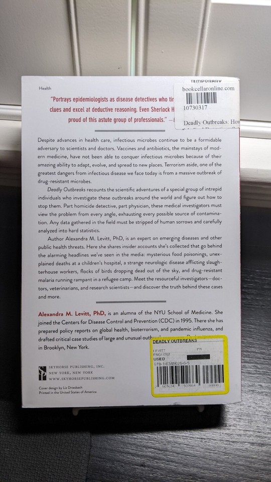 Deadly Outbreaks: How Medical Detectives Save Lives 9781626360358| eBay