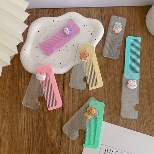 Mini Cute Foldable Comb ABS Hairdressing Comb Soft Small Comb | eBay ...