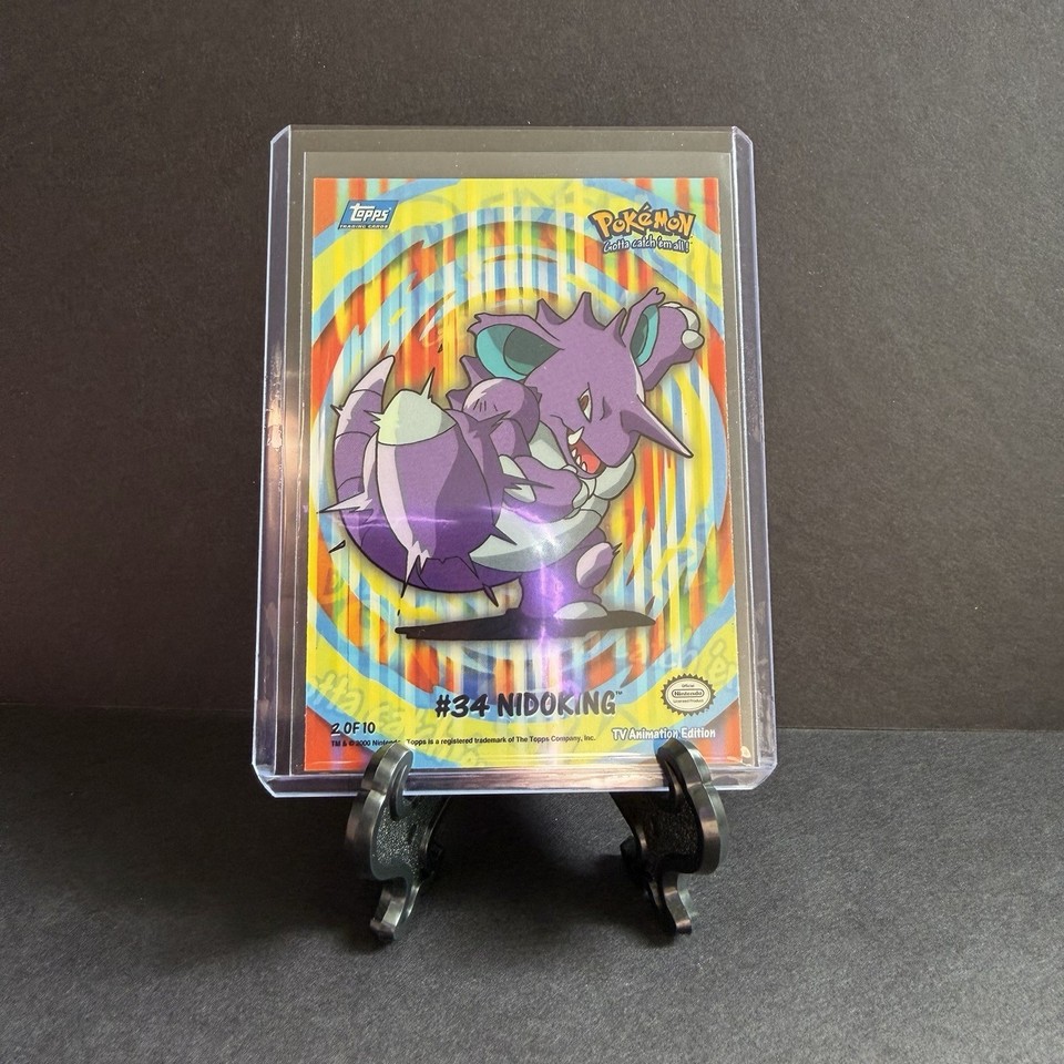 Pokémon Topps TV Animation Series 2 (Blue Logo) #34 Nidoking Stick-on ...
