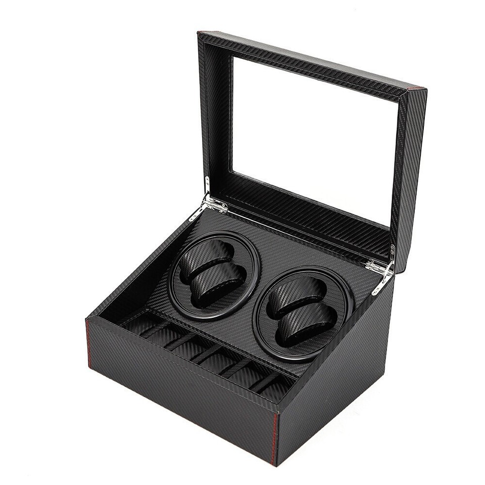 4+6 Automatic Rotation Watch Winder Box Storage Case Self Winding ...