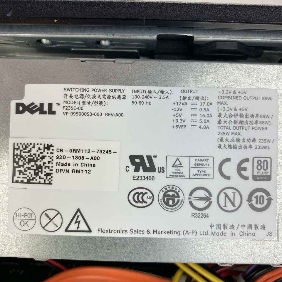 Dell Optiplex 760 SFF Intel Core 2 Duo E7300 2.66GHz 2GB RAM No HDD No ...