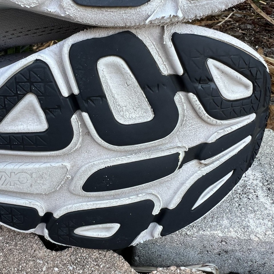 Hoka Bondi 8 Men's Size 11 Gray Lace Closure Ortholite Mesh Running Sneaker | eBay