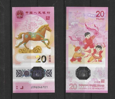 China 2026 New Year OF Horse RMB $20 BANKNOTE UNC CHINA BANK | eBay