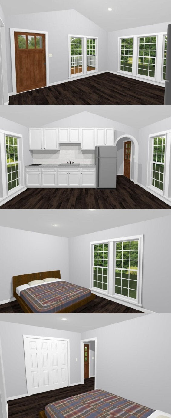 16x30 House -- 1 Bedroom 1 Bath -- PDF Floor Plan -- 480 sq ft -- Model ...