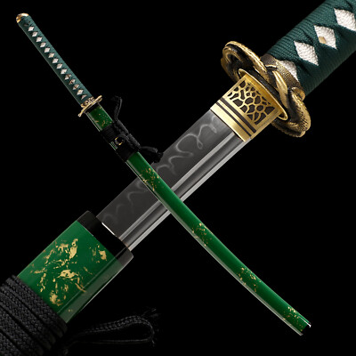 Handmade Japanese Samurai Sword Katana T10 Clay Tempered Steel Razor ...
