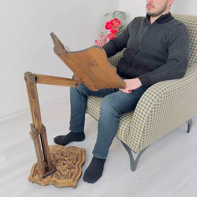 Big Size Adjustable Wooden Book Stand | Quran Bible Heavy Book Stand ...