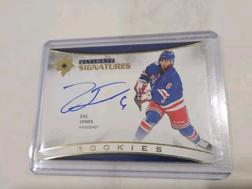 21-22 UD Ultimate Zac Jones Auto Signatures Rookies New York Rangers ...