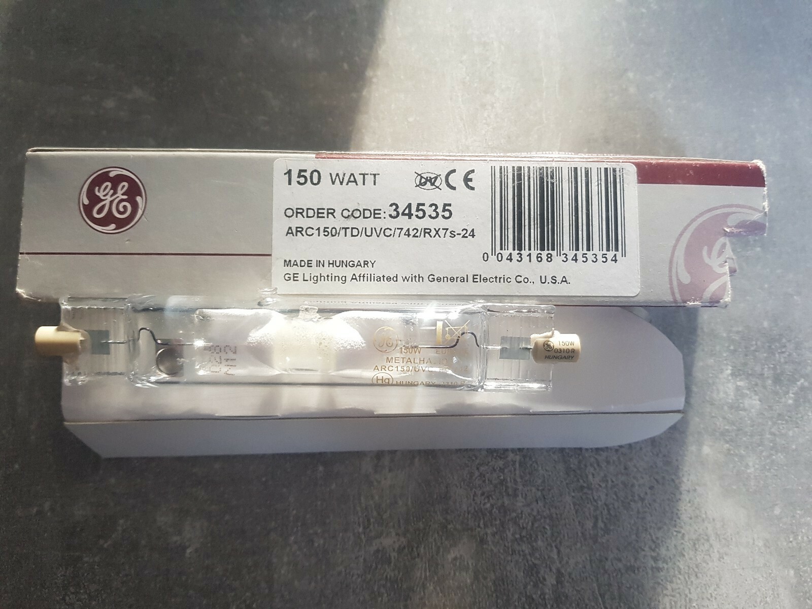 34535 GE Lamp M. Halide Arc150 UVC TD 742 Rx7s-24 for sale online | eBay