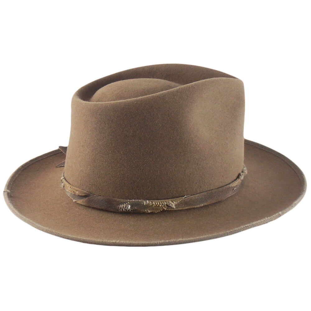 Melegari Fedora hat Street Musician Flat Brim | eBay