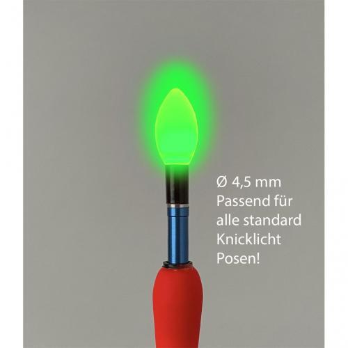 Jenzi 2x Bulb LED Knicklicht Bissanzeiger Nachtangeln extrem Hell Rot ...