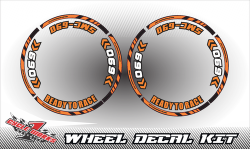 Wheel Stickers for KTM SMC 690 SMC690 SUPERMOTO Rim Tape Decals ...