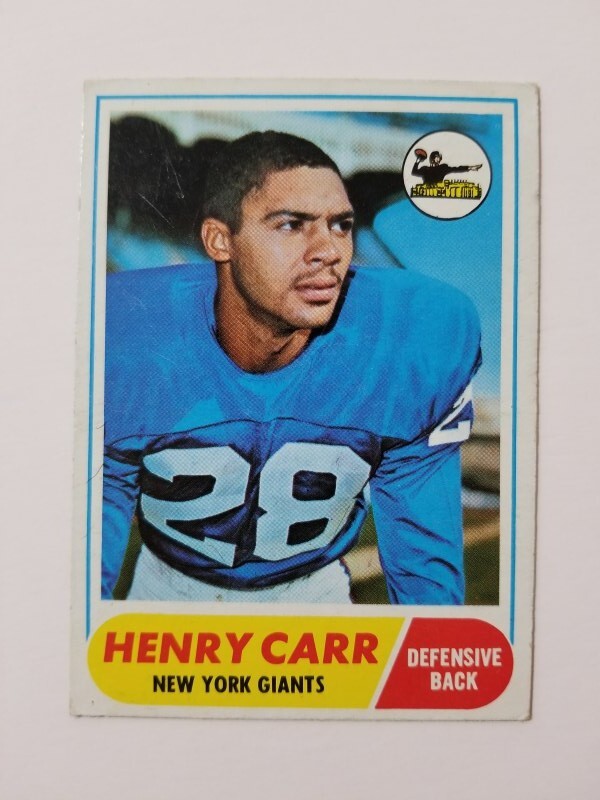 HENRY CARR 1968 TOPPS FOOTBALL #57 NEW YORK GIANTS | eBay
