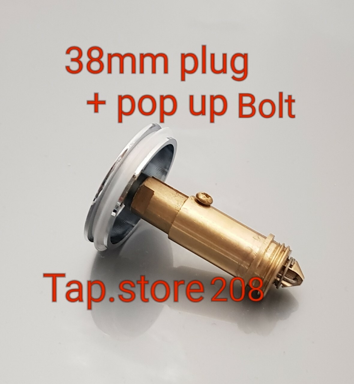 38mm Sink/Basin Waste plug/cap & spring bolt - Easy Pop Up - Click ...