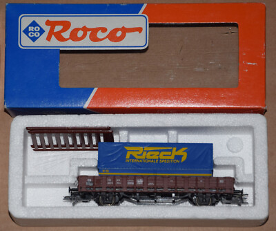 Roco 46031, Rungenwagen mit Wechselpritsche "Rieck" | eBay