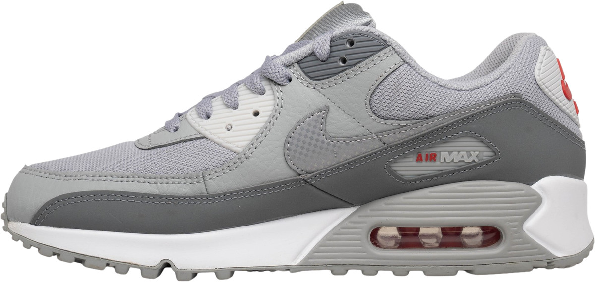 Nike Air Max 90 Light Smoke Grey Red for Sale - Authenticity Guaranteed ...