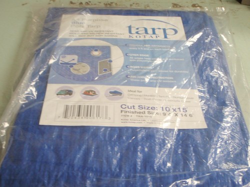 TARP BLUE POLYETHYLENE BOAT STORAGE COVER 136 97061B 10FT X 15FT MARINE ...