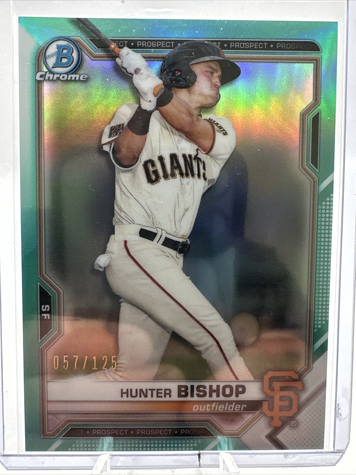 2021 Bowman Chrome Hunter Bishop Aqua #/125 San Francisco Giants | eBay