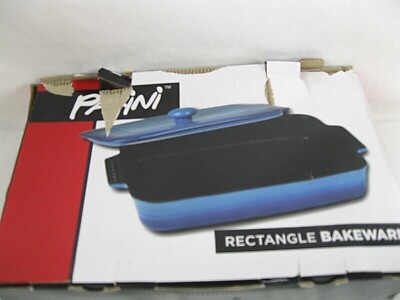 Parini Deep Covered Rectangular Nonstick Glazed Ceramic Stoneware In ...