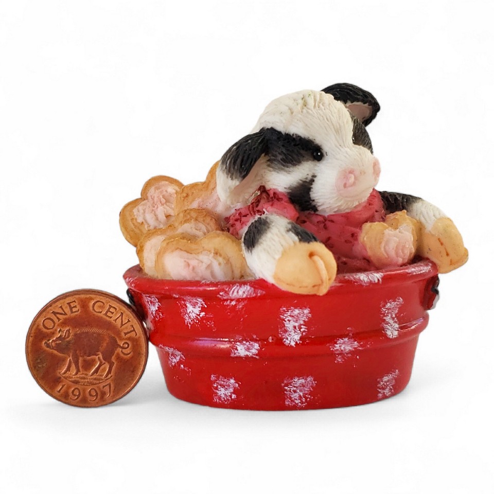 Enesco Mary's Moo Moos Cow Figurine "I'm In Love With Moo" Mary Rhyner ...