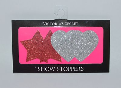 VICTORIA'S SECRET SHOW STOPPERS NIPPLE COVER HEART STAR GLITTER ...